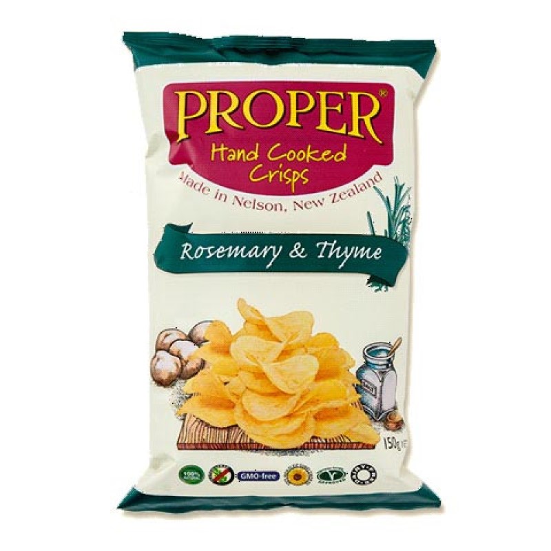 Proper Crisps Rosemary & Thyme 150g - Indulgent Gourmet Crisp - Panetta ...